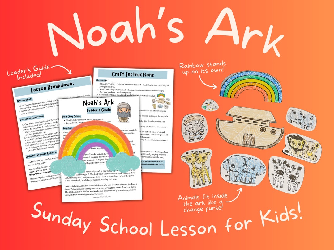 Noahs Ark, Bible Story Craft, Noah's Ark Coloring Craft, Sunday School ...