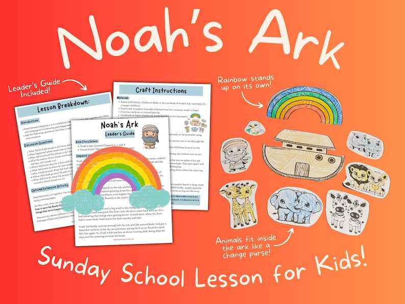 Noahs Ark, Bible Story Craft, Noah's Ark Coloring Craft, Sunday School ...