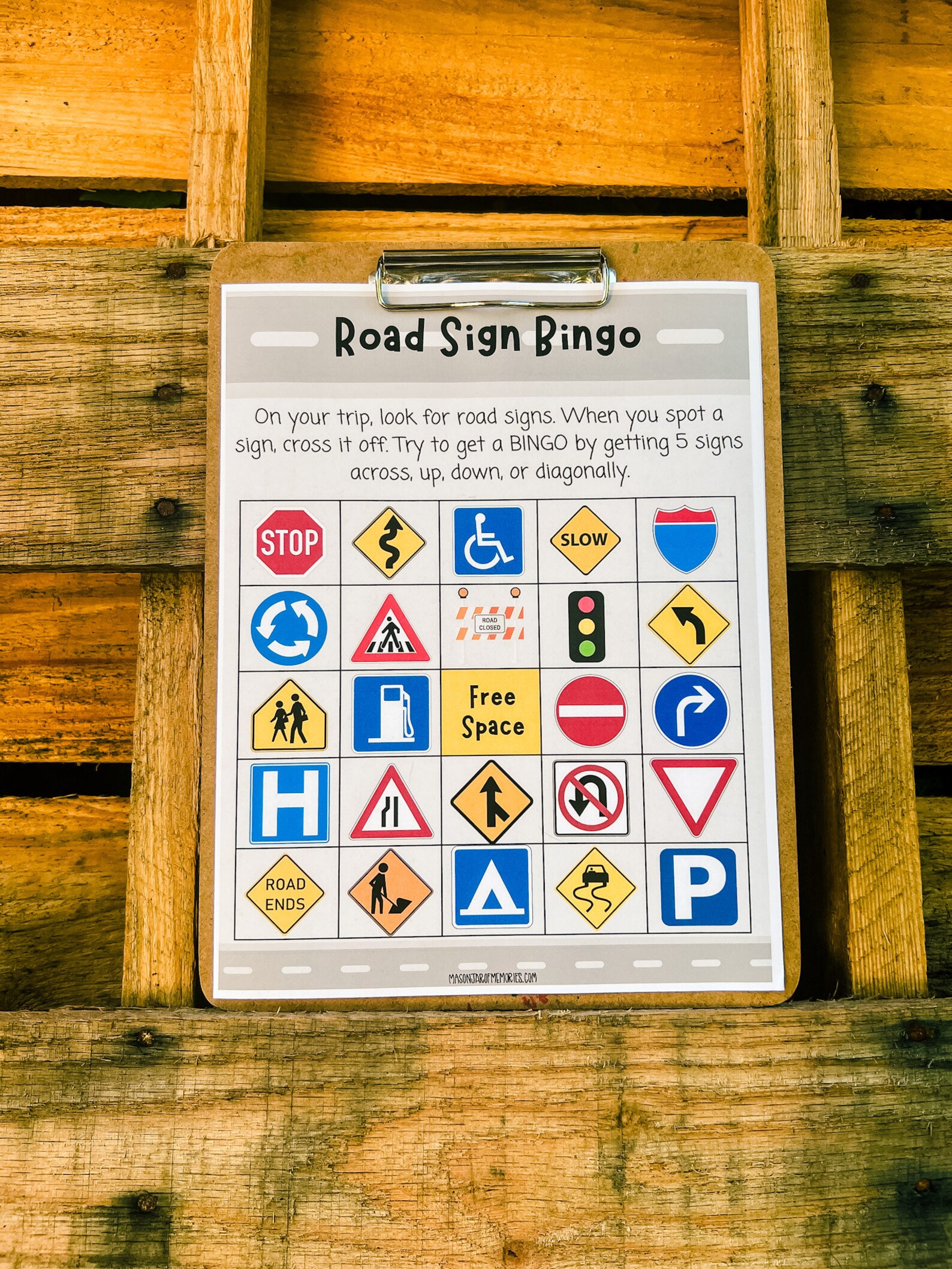 Car Games, Road Sign Bingo, Road Trip, Travel Games, Fun Road Trip ...