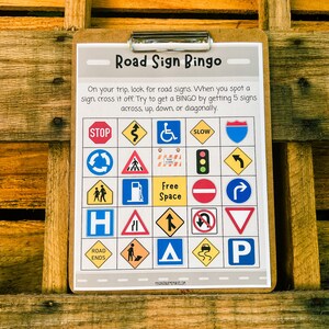 Road Sign Bingo Printable | Road Trip Car Game for Kids | Family Travel ...