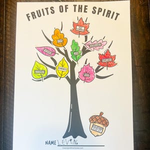 Fruits of the Spirit Bible Lesson & Fall Craft Printable | Sunday ...