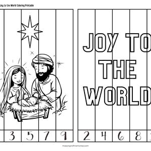 Joy to the World, 3D Christmas Craft for Kids, Nativity Coloring Page ...