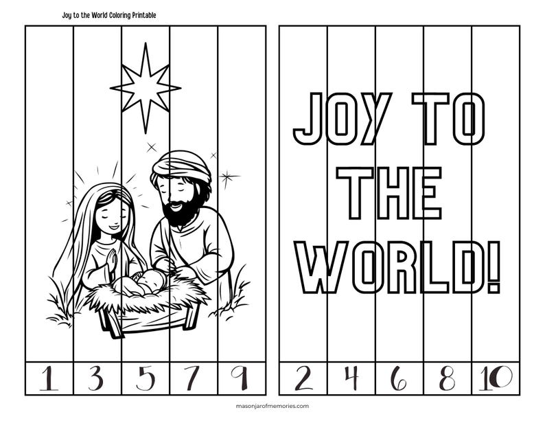 Joy to the World, 3D Christmas Craft for Kids, Nativity Coloring Page ...