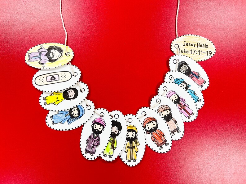 Bible Stories, Jesus Heals 10 Lepers, Sunday School Craft for Kids ...