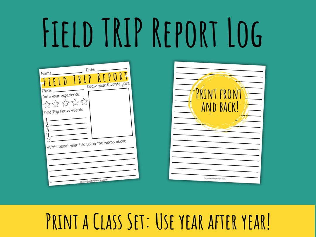 Field Trip Report Printable K-5, School Field Trip Reflection Log ...