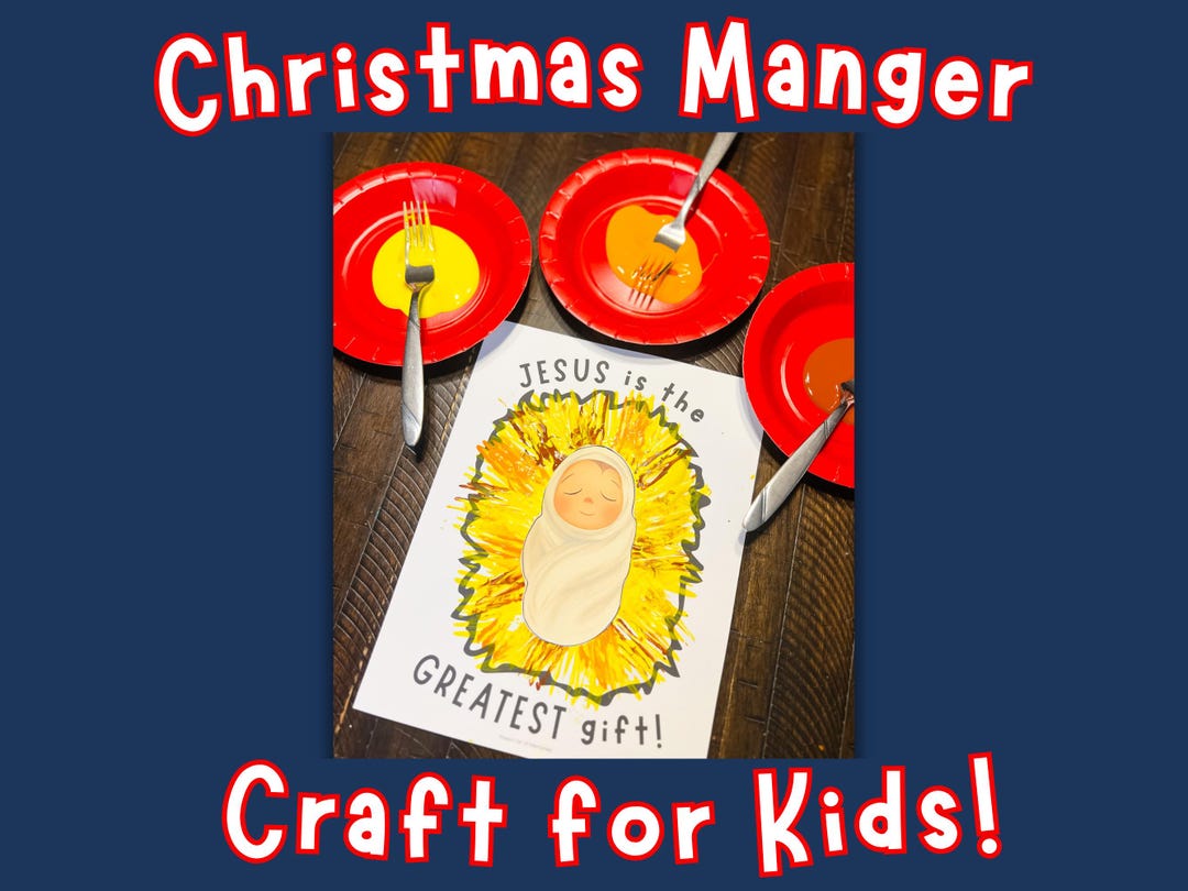 Christmas Baby Jesus Craft, Jesus Manger Activity for Kids, Birth of ...