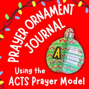Christmas Craft for Sunday School, ACTS Prayer Model for Kids, 3D ...