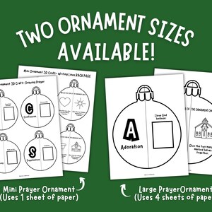 Christmas Ornament Prayer Journal Craft Printable | ACTS Prayer Model ...