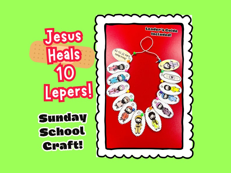 Jesus Heals 10 Lepers Bible Lesson & Craft Printable | Sunday School ...