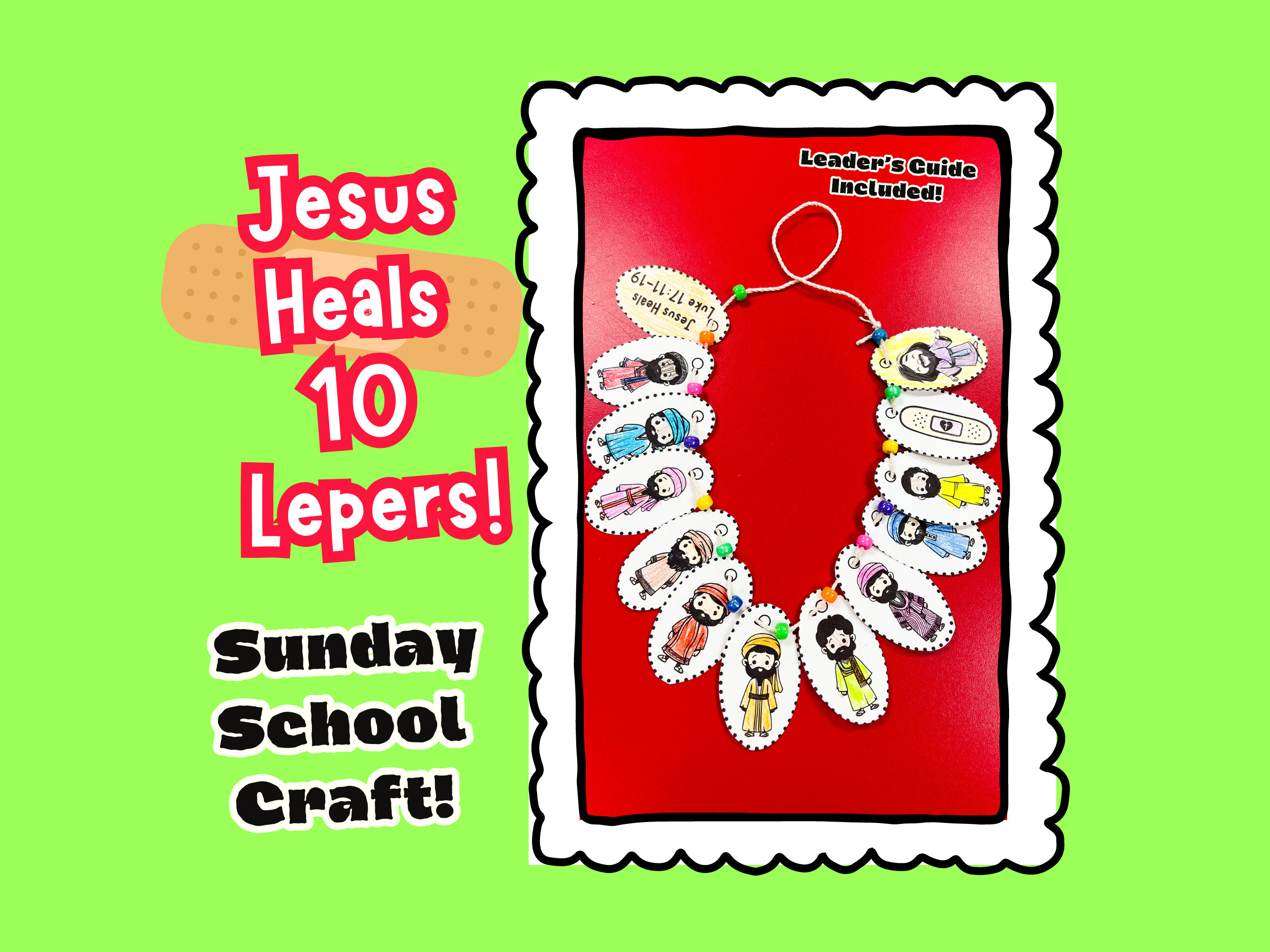 Jesus Heals Lepers Craft: Sunday School Lesson, VBS Activity (PDF) - Etsy