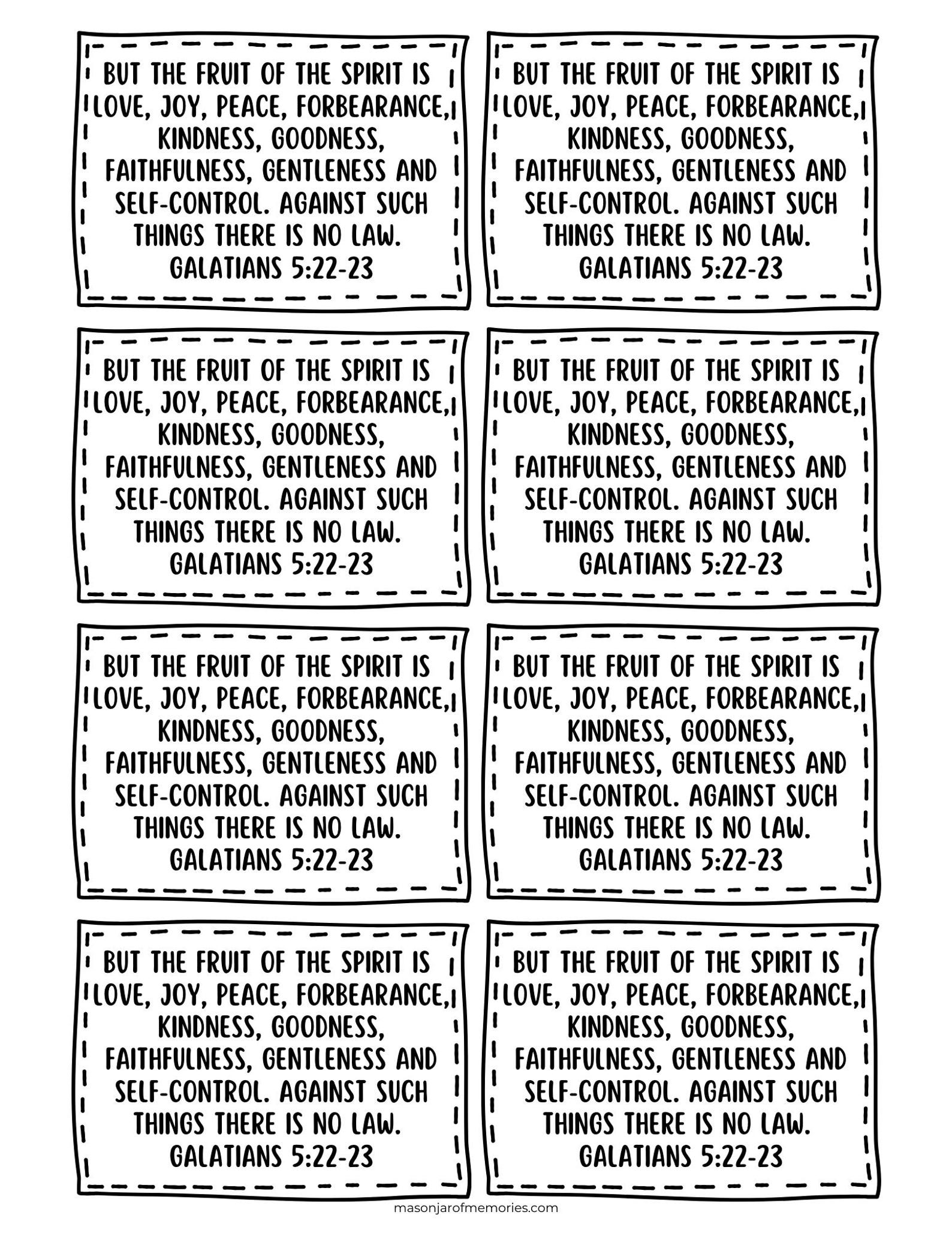 Fruits of the Spirit Valentine Craft Printable, Galatians 5:22-23 Bible ...