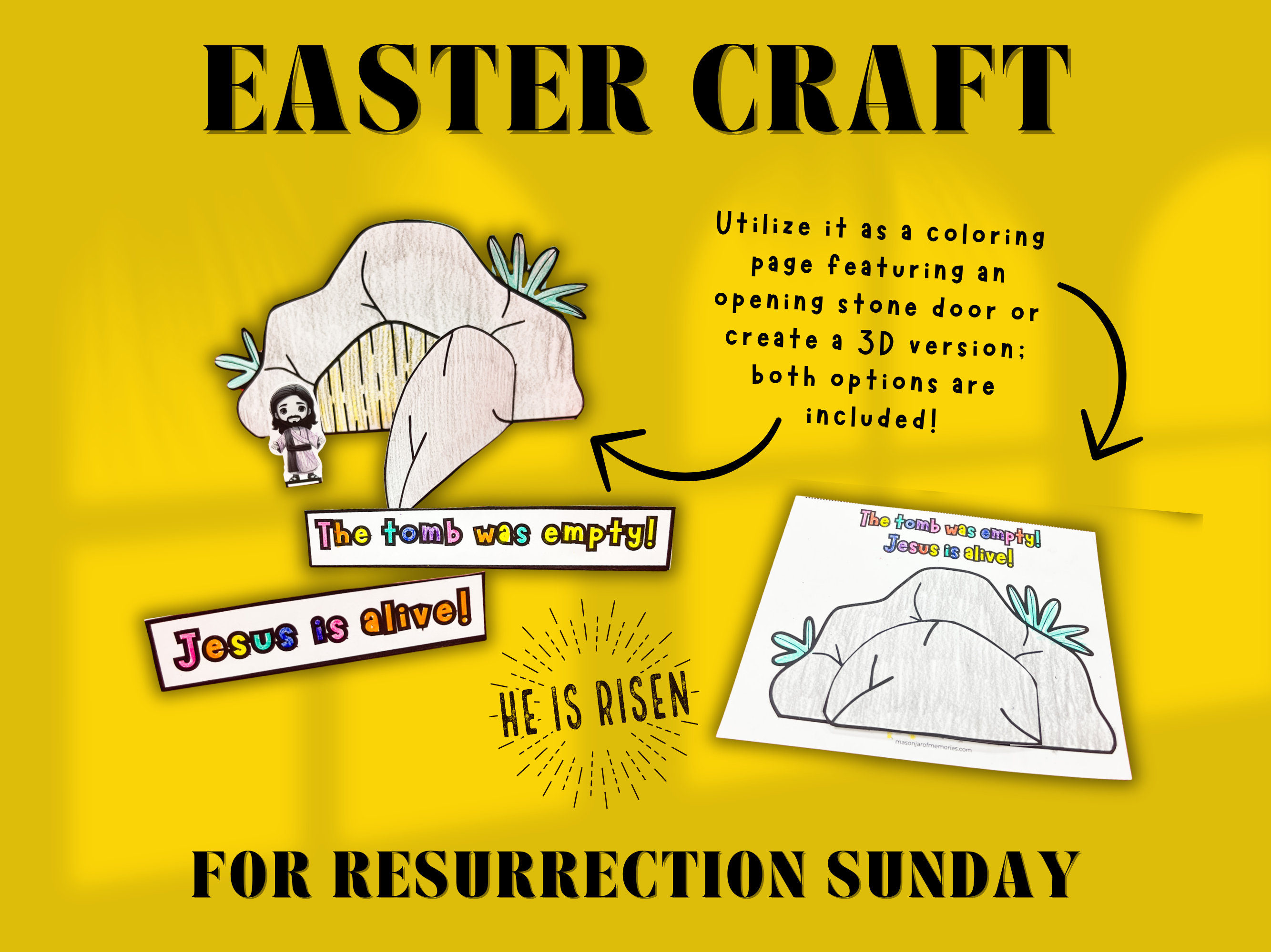 Easter Empty Tomb Craft: Christian Resurrection Story (digital Download ...