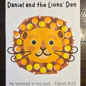 Daniel and the Lions' Den Craft Printable | Sunday School Bible ...