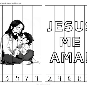 Jesus Loves Me, Coloring Pages for Children's Church, Sunday School ...