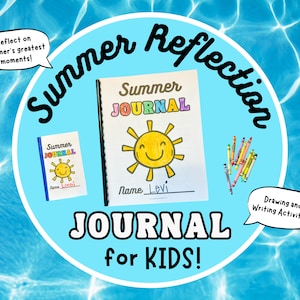 Summer Reflection Journal for Kids: Writing & Drawing (digital Download ...