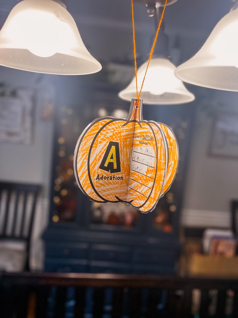 ACTS Prayer Model Pumpkin Craft Printable | Fall Sunday School Bible ...