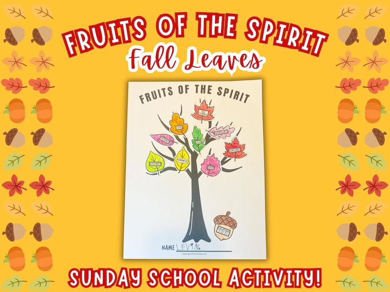 Fruits of the Spirit Fall Leaves Worksheet: Sunday School Activity (PDF ...
