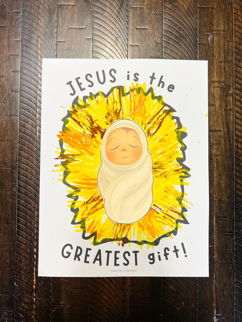 Christmas Baby Jesus Craft, Jesus Manger Activity for Kids, Birth of ...