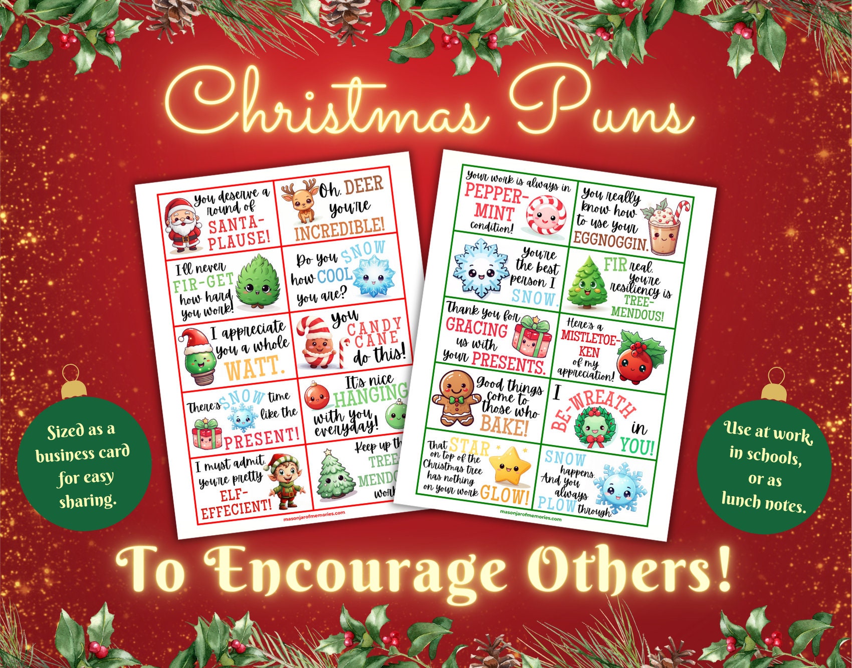 Christmas Puns, Punny Puns, Encouragement Cards, Morale Booster ...