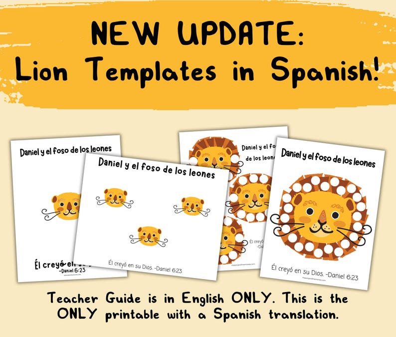 Daniel and the Lions' Den Craft PDF - Bible Story Activity, Fork ...