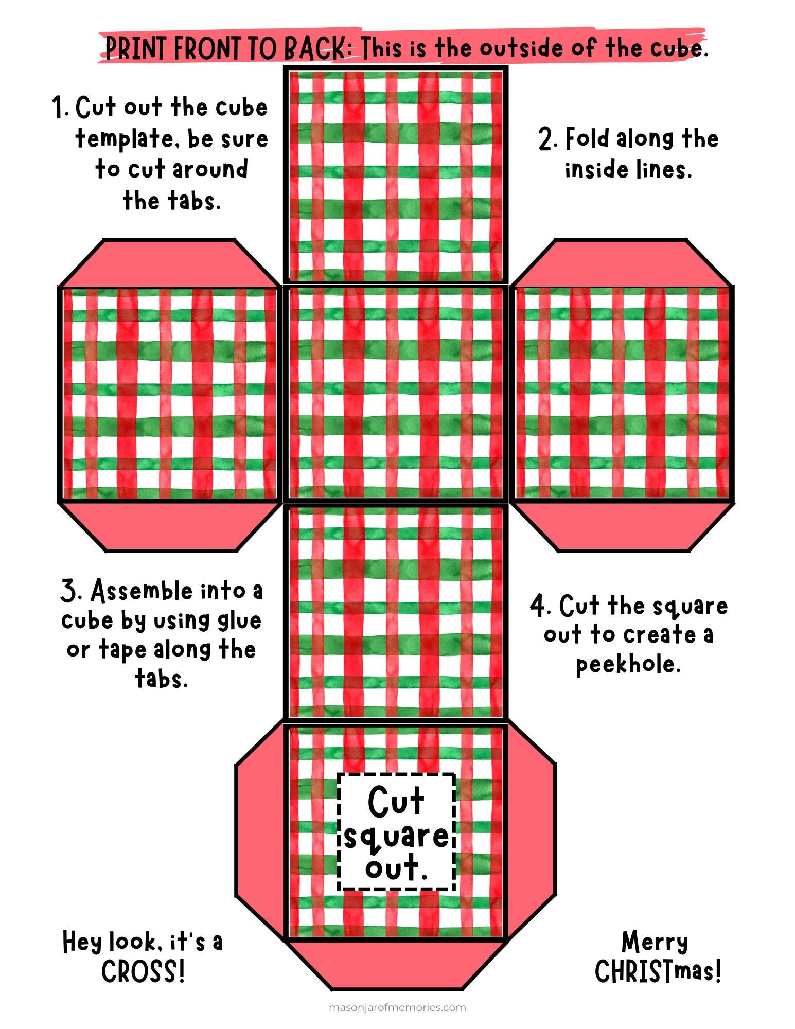 Nativity Story Origami Cube Craft Printable, Sunday School Christmas ...