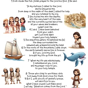 Jonah and the Whale Craft Printable – Bible Story Sunday School ...