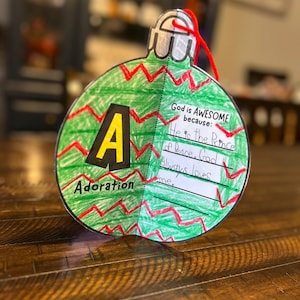 Christmas Craft for Sunday School, ACTS Prayer Model for Kids, 3D ...