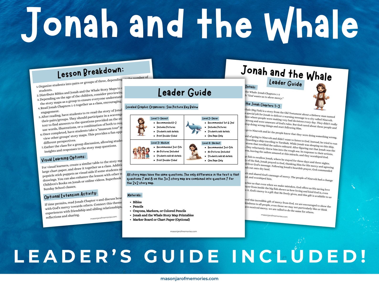 Jonah and the Whale Scavenger Hunt for Kids, Bible Story, K-5 Learning ...