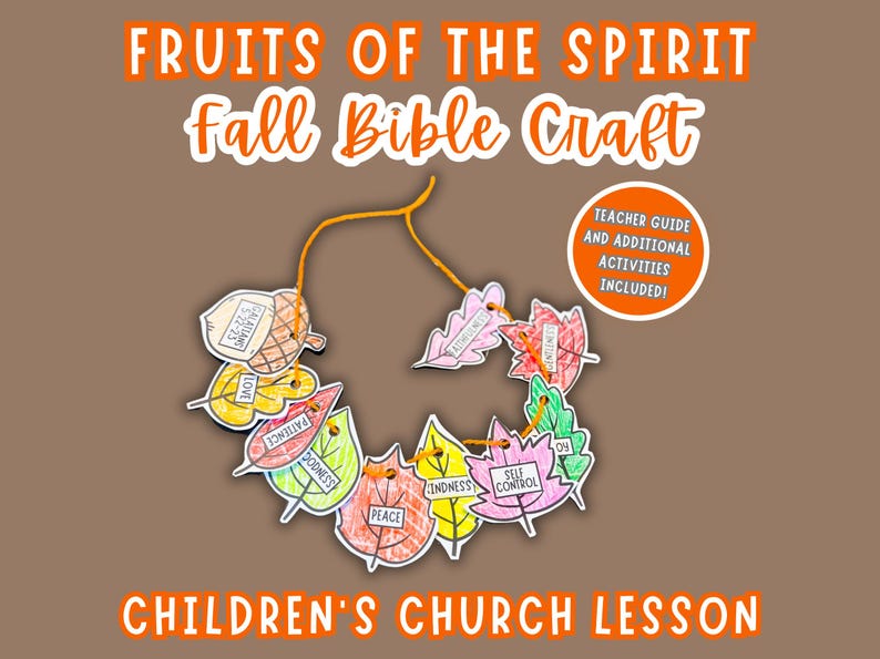 Fruits of the Spirit Bible Lesson: Fall Craft Activity (PDF) - Etsy