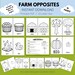 Farm Preschool Opposite Dot Coloring Pages Opposites Lesson - Etsy