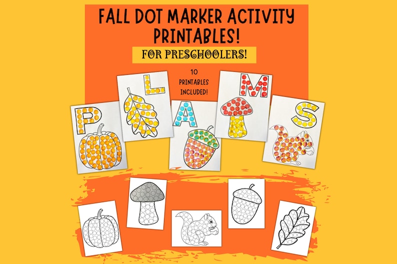 Fall Dot Marker Printables: Preschool Letter A Activity Sheets | Acorn ...