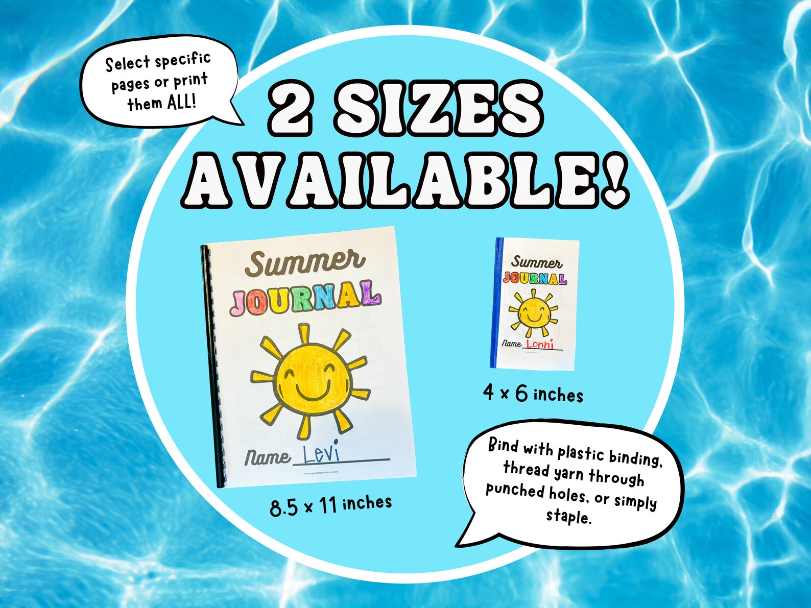 Summer Reflection Journal for Kids: Writing & Drawing (digital Download ...