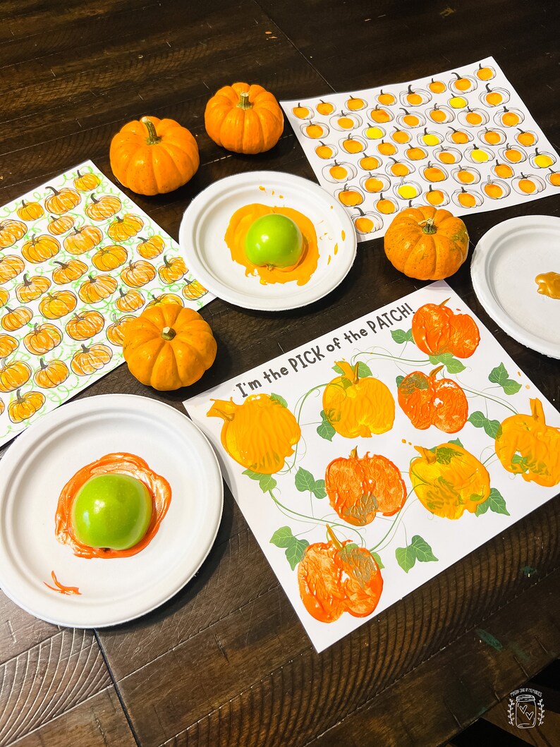 Pumpkin Worksheets for Preschool, Fall Coloring Pages, Apple Stamping ...