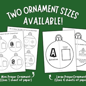 Kids Christmas Prayer Craft Printable, ACTS Prayer Ornament Lesson ...