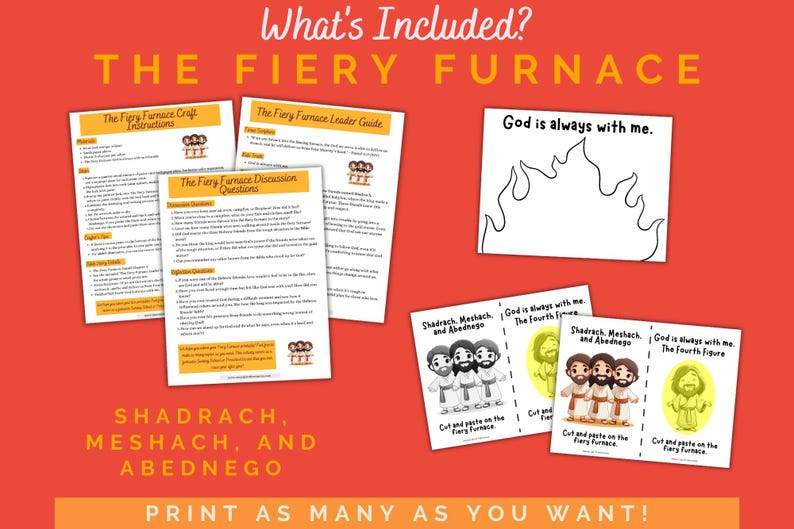 Bible Stories, Shadrach Meshach and Abednego, Daniel Chapter 3, Fiery ...