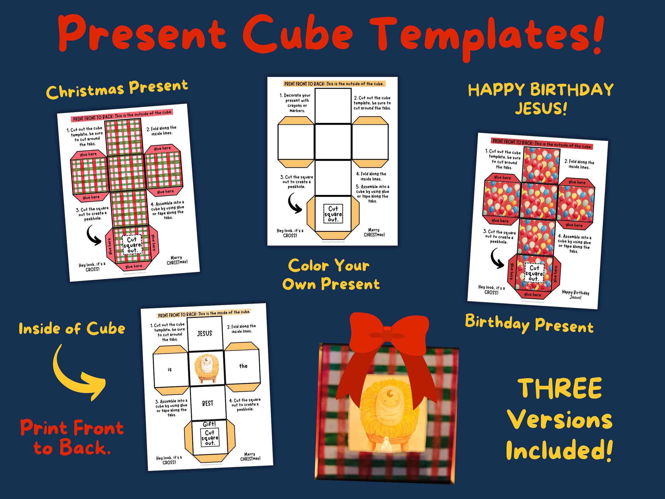 Nativity Story Origami Cube Craft Printable, Sunday School Christmas ...