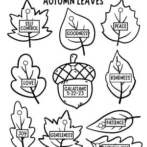 Fruits of the Spirit Fall Craft: Bible Lesson Activity (PDF Pattern) - Etsy