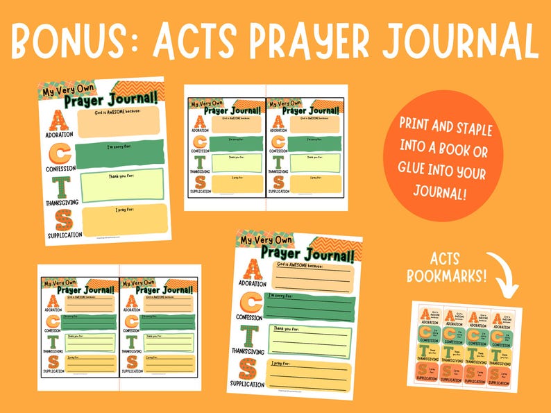 ACTS Prayer Model Pumpkin Craft Printable | Fall Sunday School Bible ...
