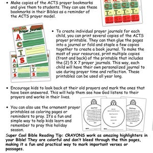 Christmas Ornament Prayer Journal Craft Printable | ACTS Prayer Model ...