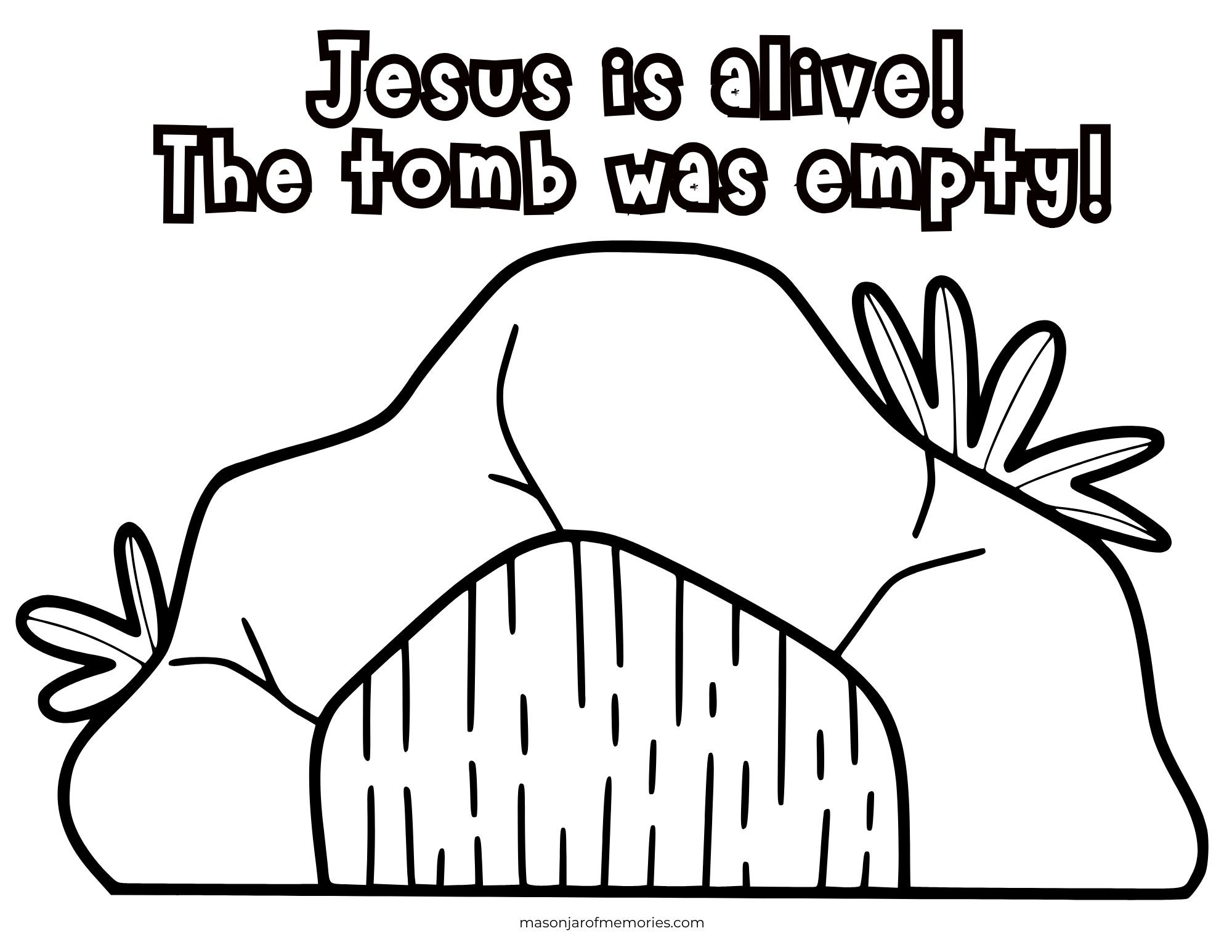 Easter Empty Tomb Craft Printable, Christian Resurrection Story ...