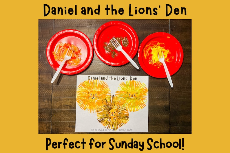 Daniel and the Lions' Den Craft PDF - Bible Story Activity, Fork ...