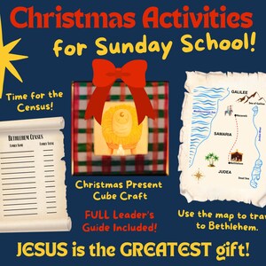 Birth of Jesus Lesson and Craft for Kids, Christmas Craft for Sunday ...