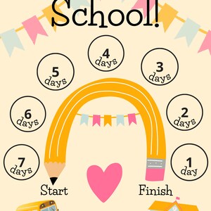 Back to School, Countdown, Students, Motivation, Graphic Organizer, Day ...