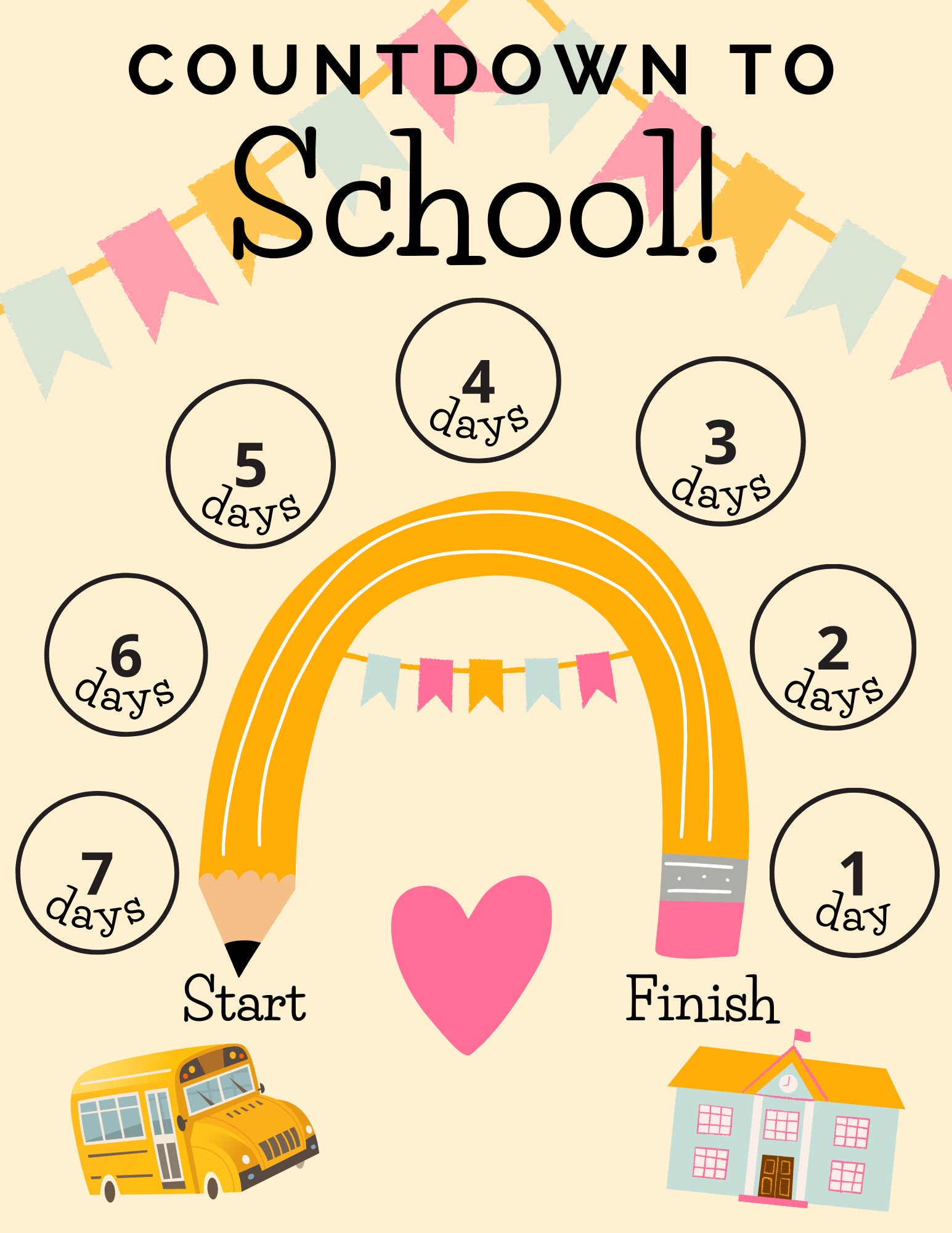 Back to School, Countdown, Students, Motivation, Graphic Organizer, Day ...