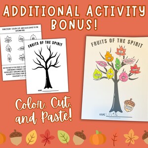 Fruits of the Spirit Bible Lesson & Fall Craft Printable | Sunday ...