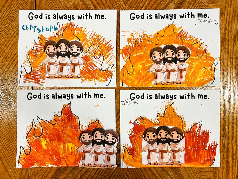 Fiery Furnace Bible Craft Printable | Shadrach Meshach Abednego Lesson ...