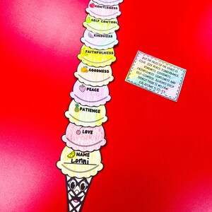 Fruits of the Spirit Bible Lesson Printable – Ice Cream Cone Craft for ...