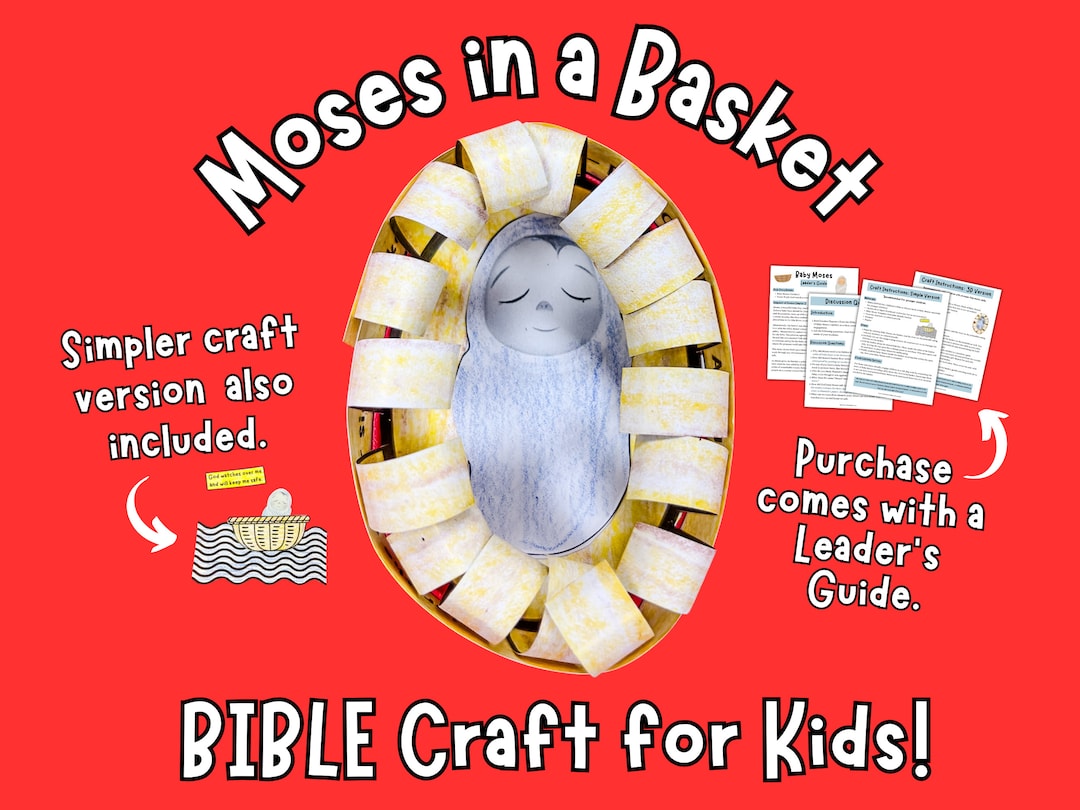 Baby Moses Printable Craft – Bible Story Sunday School Activity & Kids ...
