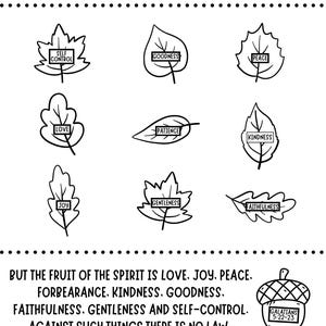 Fruits of the Spirit Bible Lesson: Fall Craft Activity (PDF) - Etsy