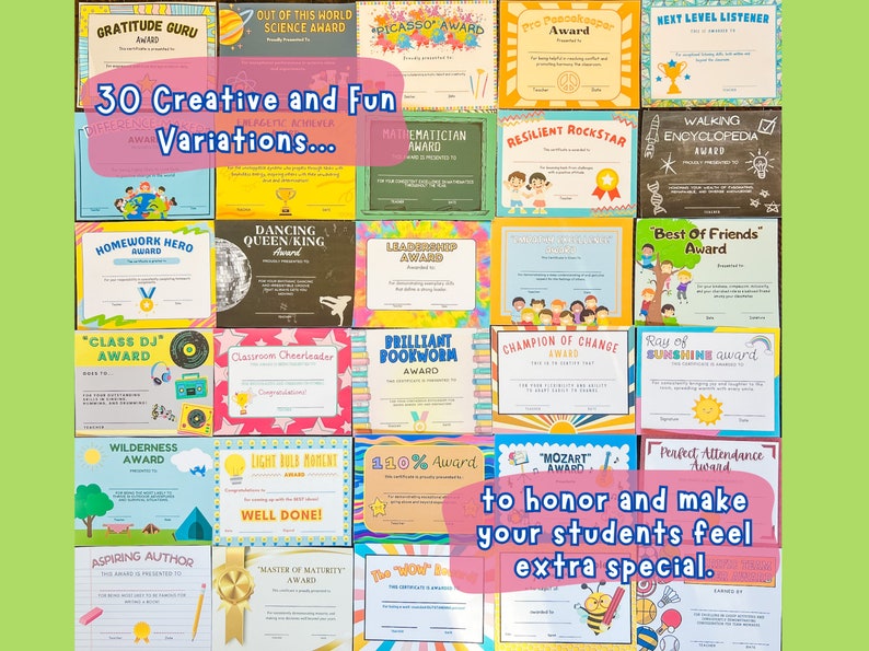 End of Year Student Awards Certificates Printable | Fun Classroom ...
